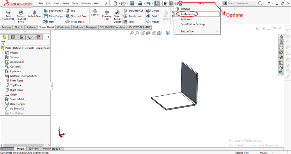 آموزش سالیدورکس شیت متال قسمت اول